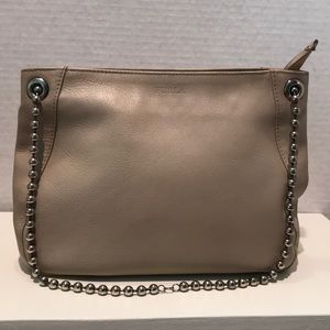 Furla | Bags | Furla Cream Leather Shoulder Bag Chain Strap | Poshmark